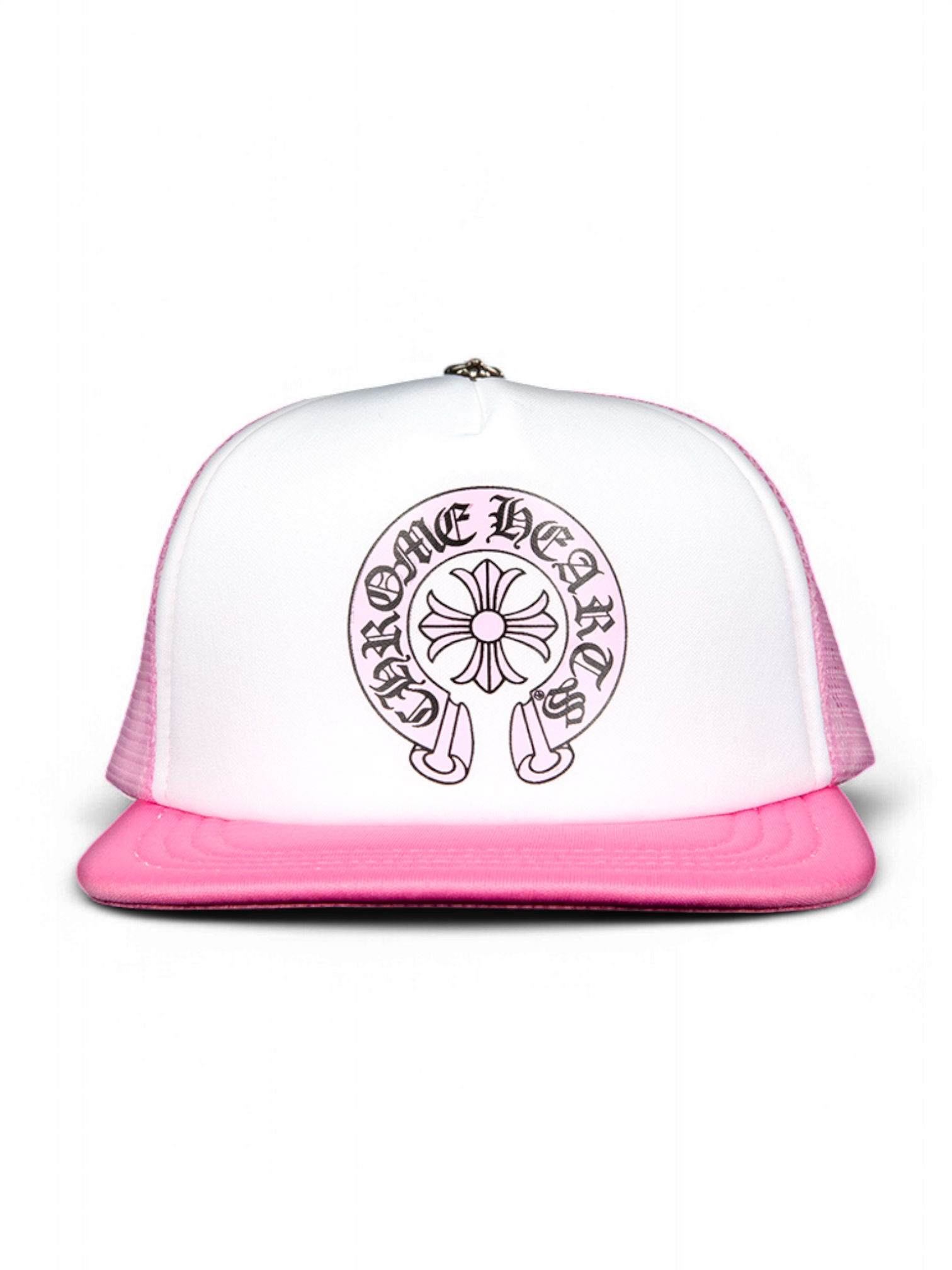 Chrome Hearts Pink Horseshoe Trucker Cap