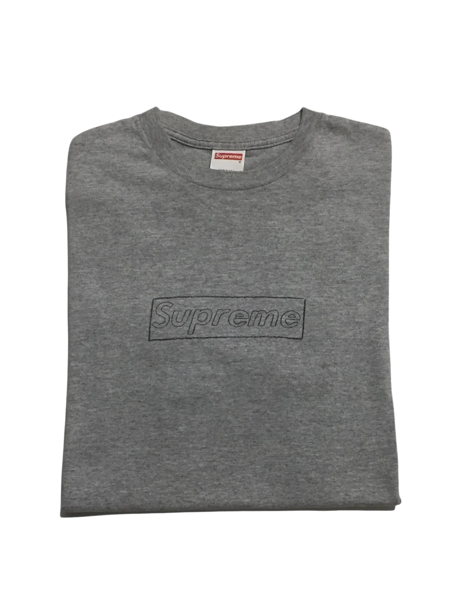 2002 Supreme KAWS Grey Box Logo Tee
