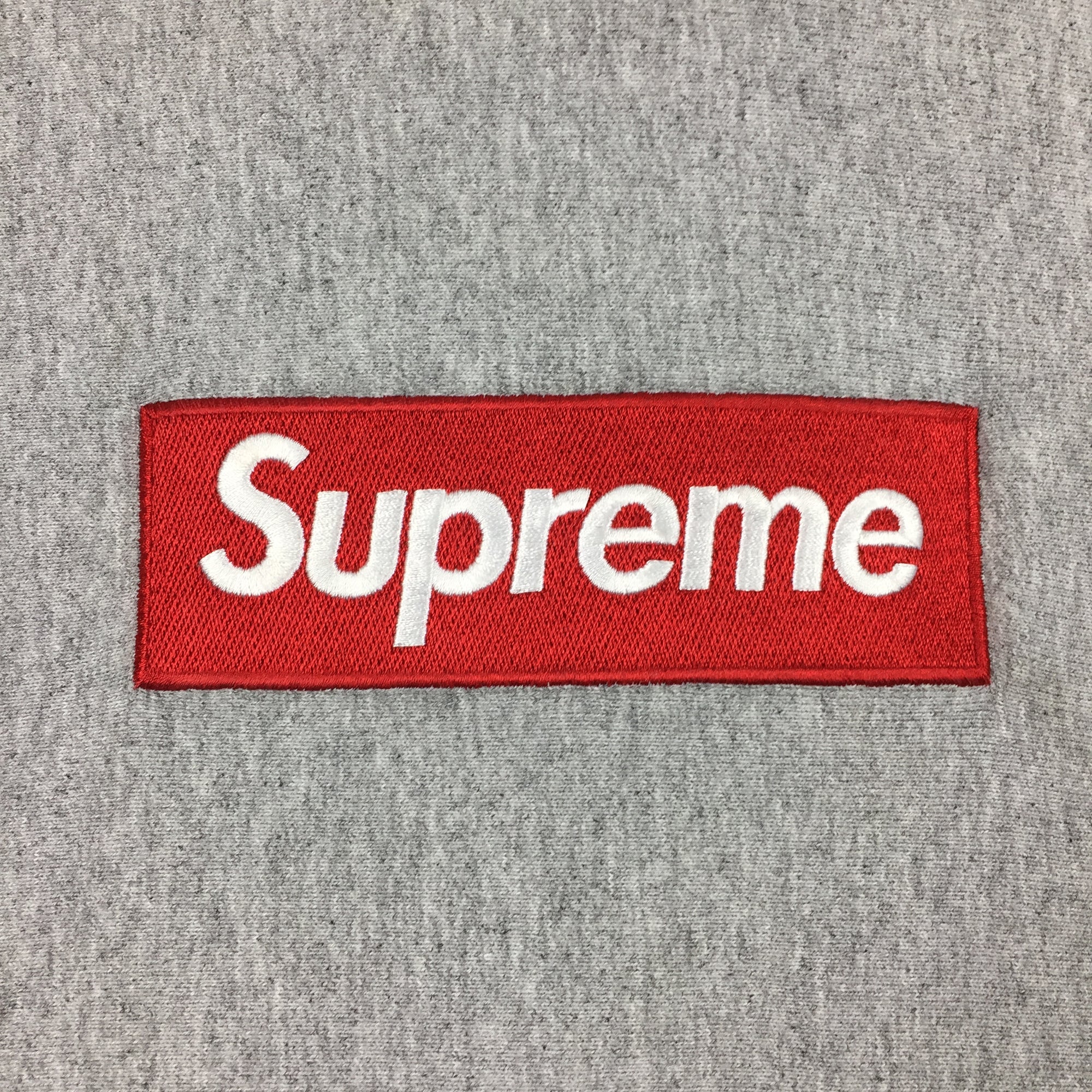 2016 Supreme Grey Box Logo Hoodie